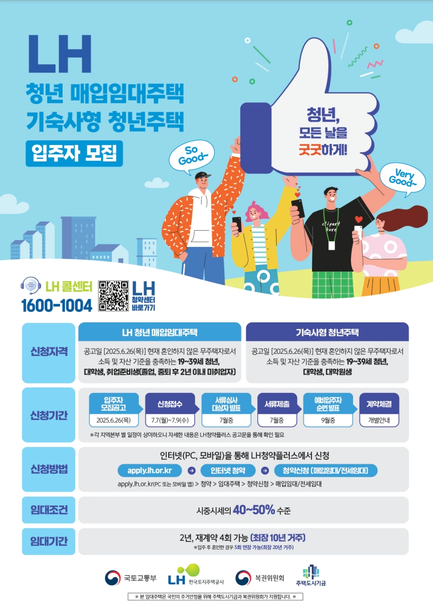 2025년 2차 청년 매입임대 예비입주자 모집 안내 | 공지사항 | 공지ㆍ공모 | 새소식 : 한국토지주택공사